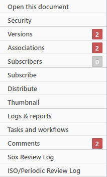 Menu Items - Online Help