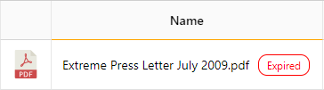 Document expirations - Online Help