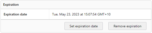 Document expirations - Online Help