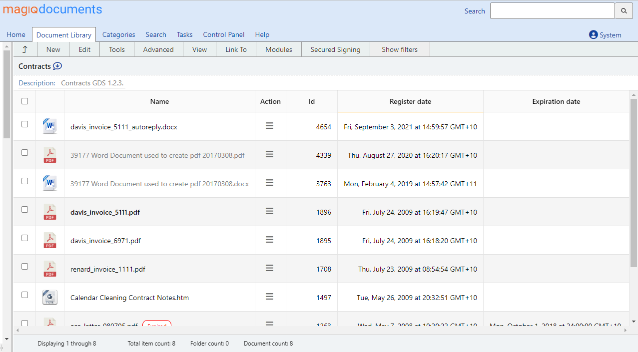 The Work Area - Online Help