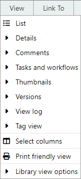 View Menu - Online Help