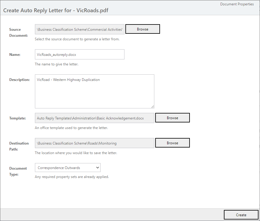Generate Letters - Online Help