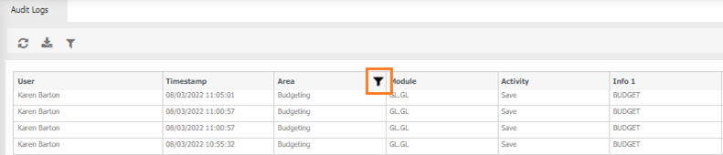 Audit Logs - MAGIQ Performance Online Help