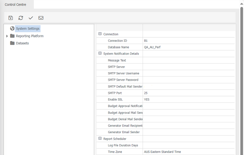 System Settings - MAGIQ Performance Online Help