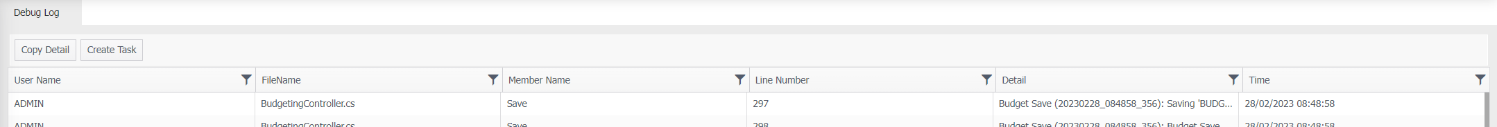 Debug Logs - MAGIQ Performance Online Help Debug Logs - MAGIQ Performance Online Help