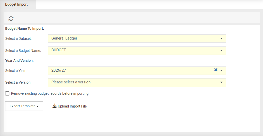 Budget Import - MAGIQ Performance Online Help