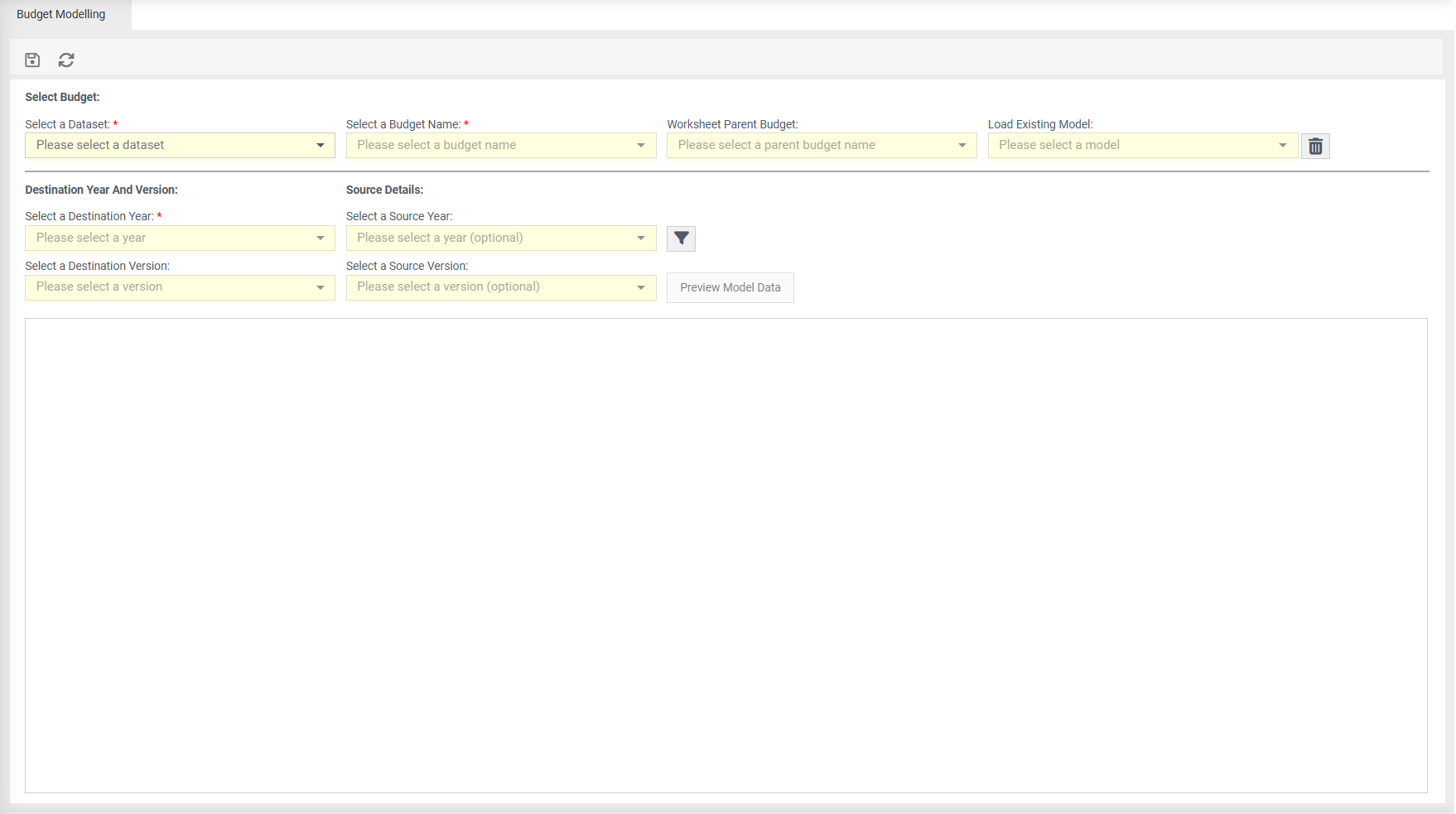 Budget Modelling - MAGIQ Performance Online Help