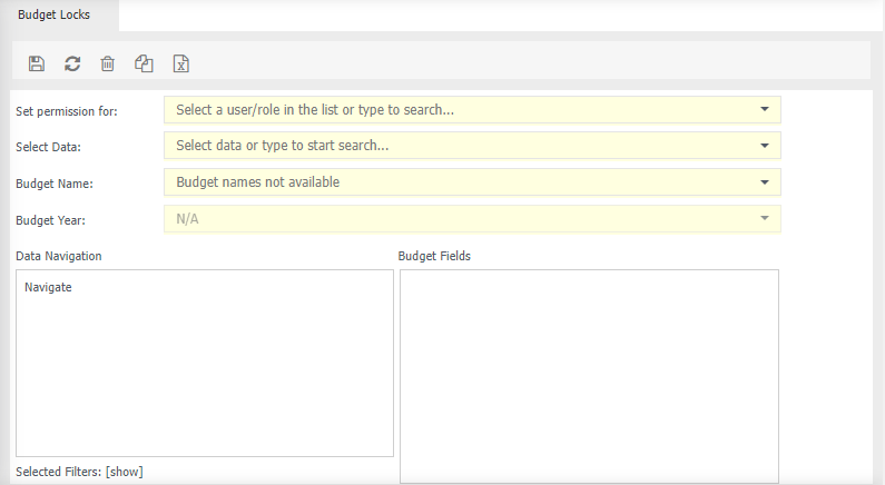 Budget Locks - MAGIQ Performance Online Help