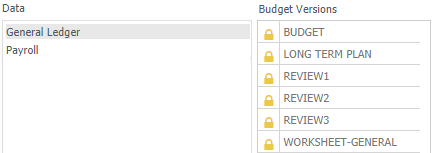 Budget Versions - MAGIQ Performance Online Help