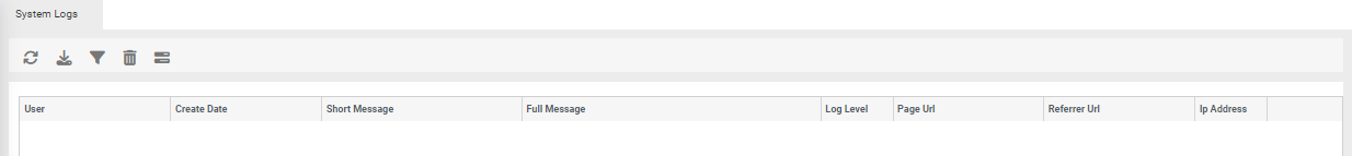 System Logs - MAGIQ Performance Online Help