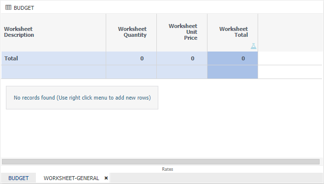 Budget Worksheets - MAGIQ Performance Online Help