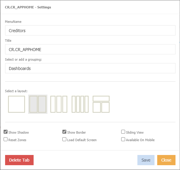 Settings - MAGIQ Performance Online Help