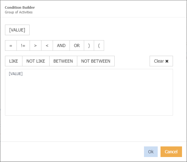 Condition Builder - MAGIQ Performance Online Help