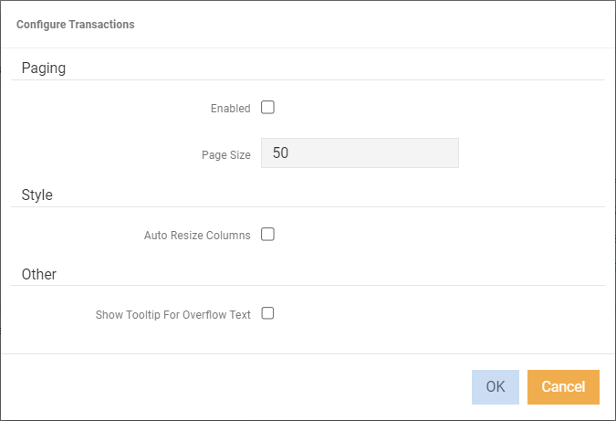 Transactions - MAGIQ Performance Online Help