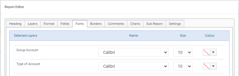 Report Editor - MAGIQ Performance Online Help