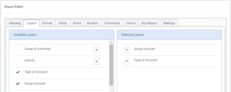 Report Editor - MAGIQ Performance Online Help