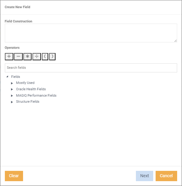 Fields - MAGIQ Performance Online Help