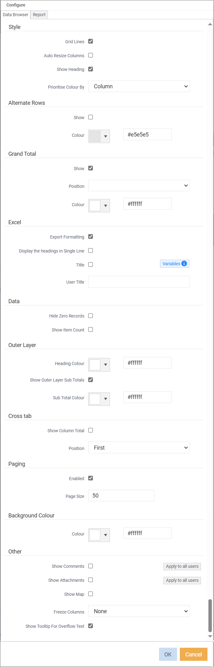 Configure - MAGIQ Performance Online Help